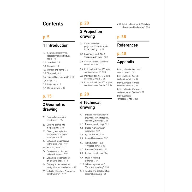 Engineering Drawing. Text, Training and Tasks Book of Engineering Drawing